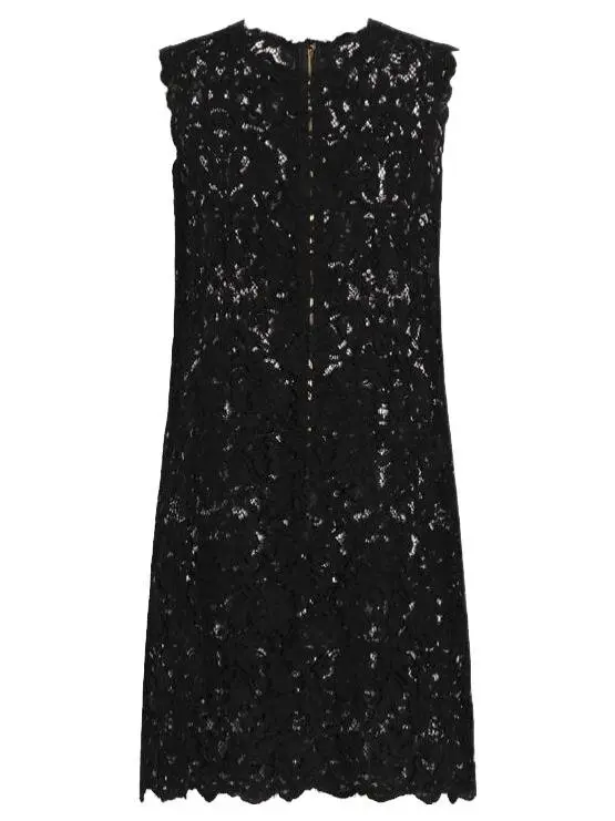 Dolce & Gabbana Lace Sheath Dress - Black