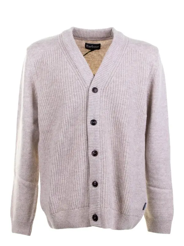 Barbour V-neck Cardigan With Button Closure - Gray