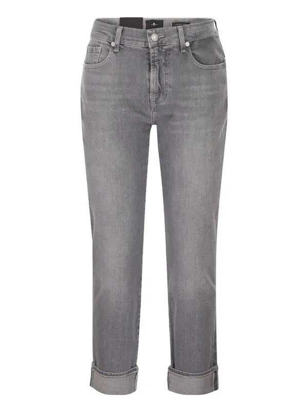 7 For All Mankind Relaxed Skinny Boyfriend Jeans - Gray