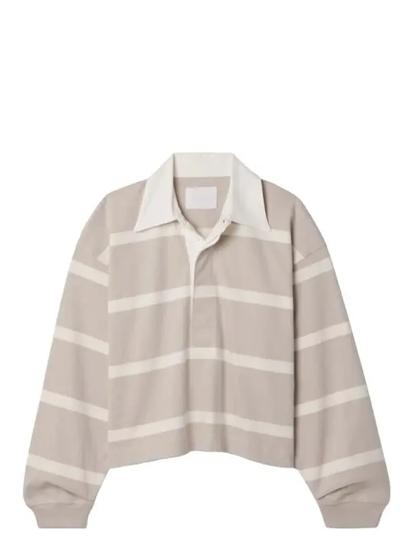 Citizens Of Humanity Long-sleeved Striped Polo Shirt - Nude