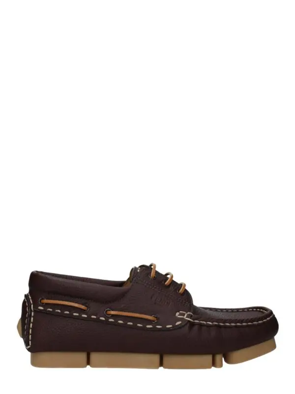 Fendi Deck Lace-up Loafers - Brown