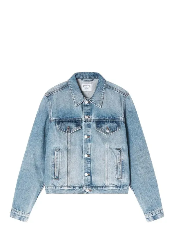 Emporio Armani Faded Denim Trucker Jacket - Blue
