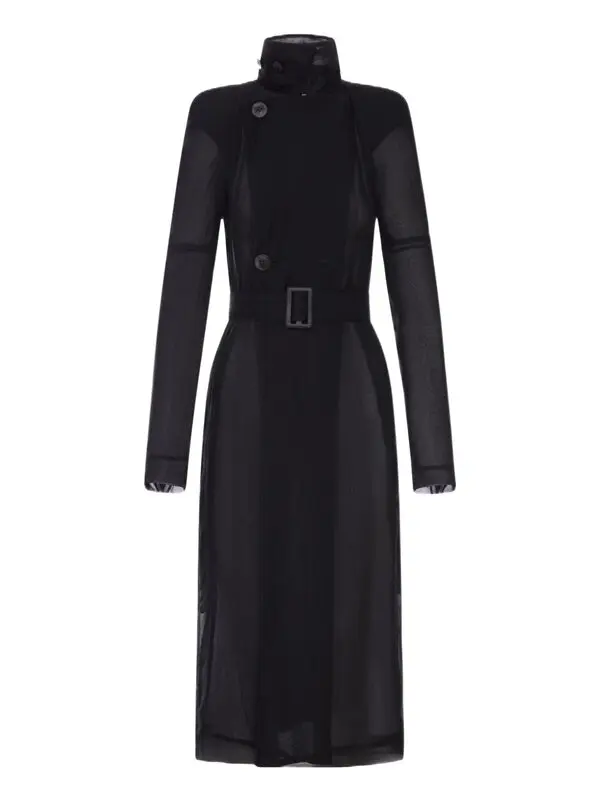 Rick Owens Maria Belted Trench Coat - Black