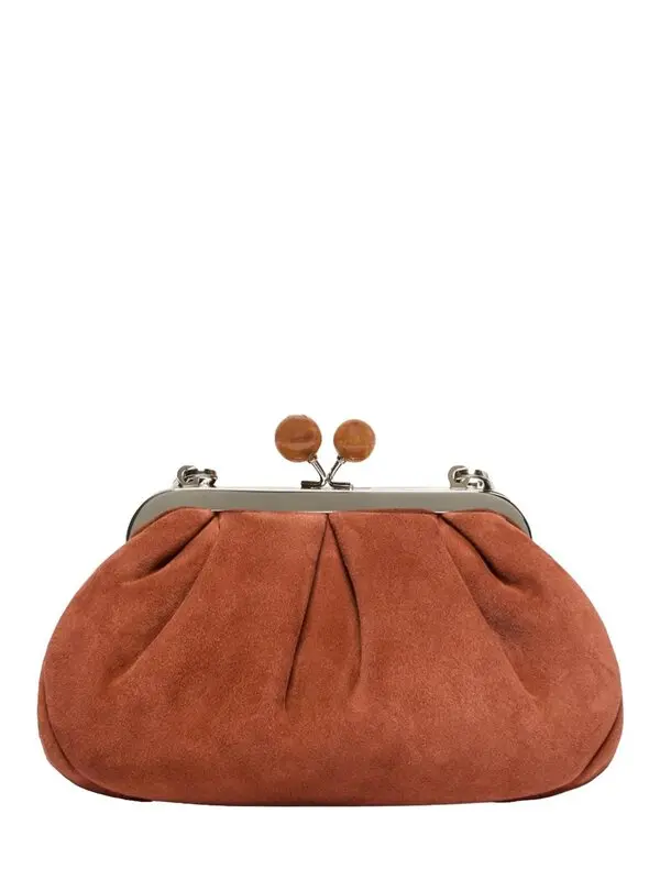 Max Mara Small Pasticcino Suede Clutch Bag - Brown