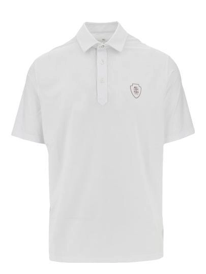 Brunello Cucinelli Logo Printed Short Sleeve Polo Shirt - No