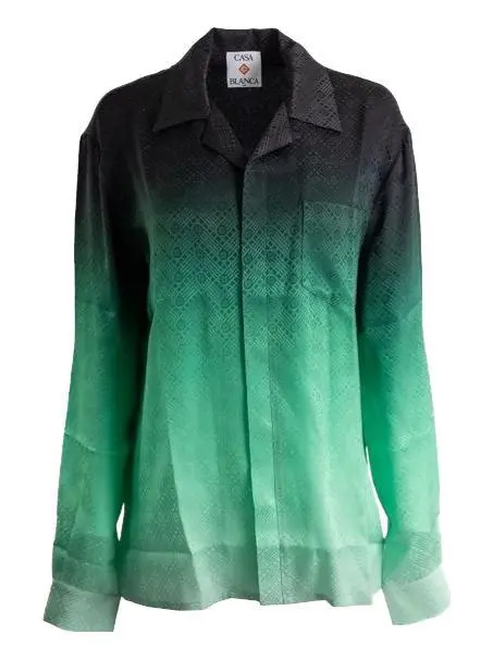 Casablanca Jacquard Long-sleeved Shirt - Green