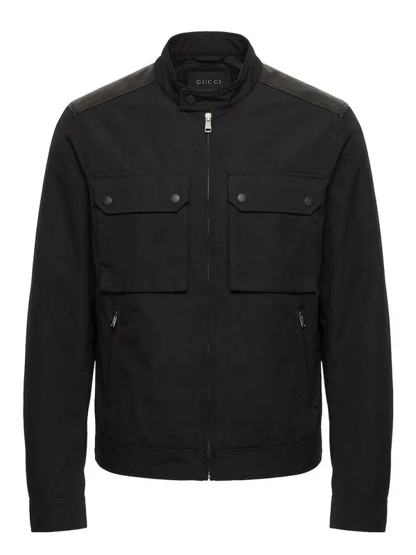 Gucci High-necked Casual Jacket - Black