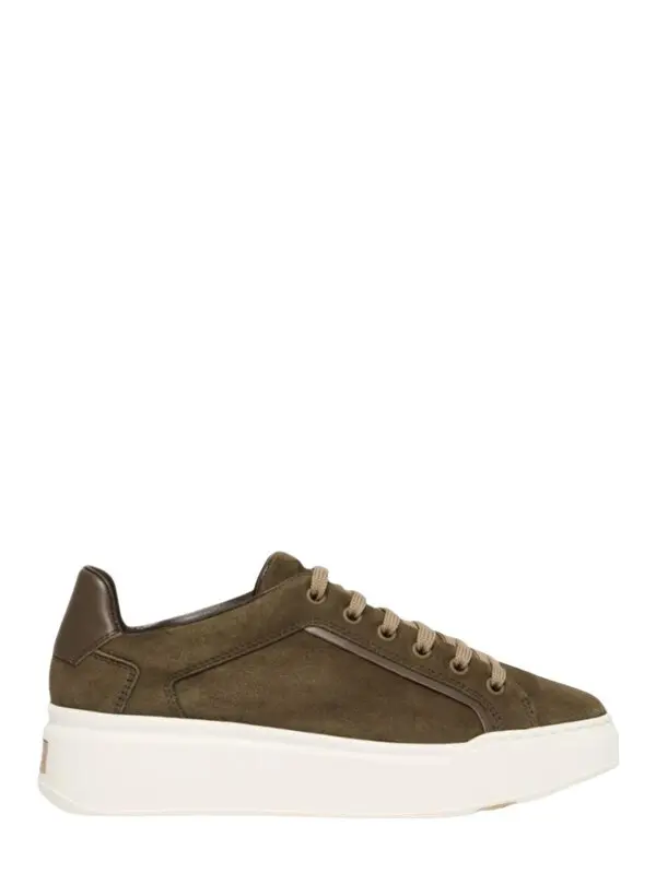 Max Mara Suede Lace-up Sneakers - Dark Brown
