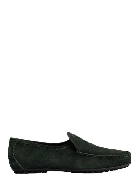 Emporio Armani Suede Loafers - Black
