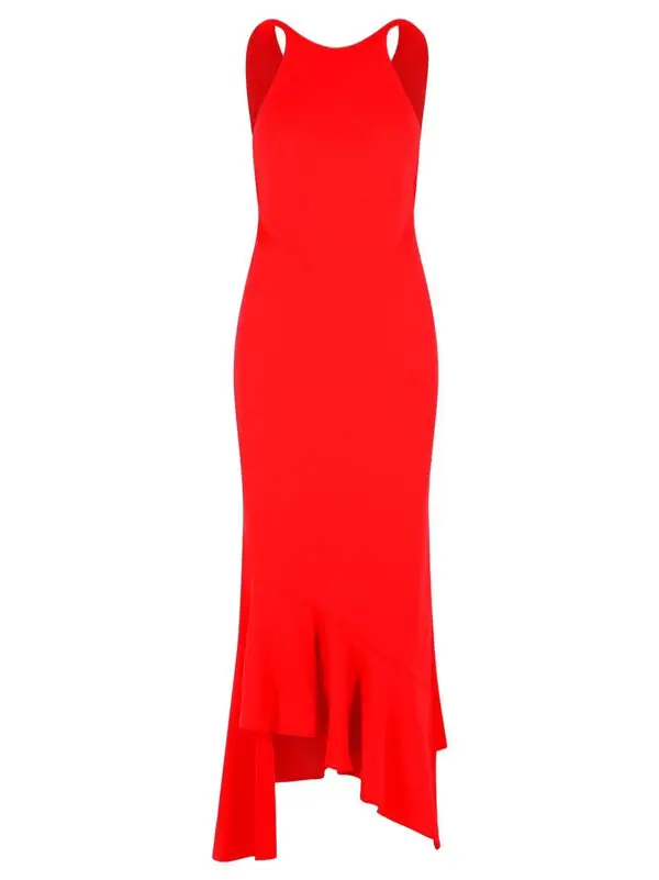 Andamane Asymmetrical Hem Skirt - Red