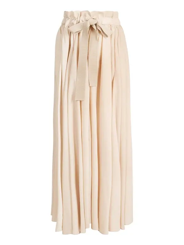 PATOU Ribbon Maxi Skirt - Apricot Beige