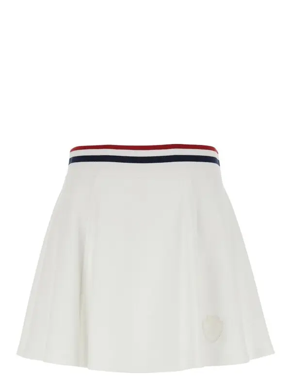 Brunello Cucinelli Logo Detailed Pleated Skirt - White