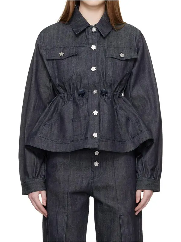 Cecilie Bahnsen Cbcandida Long-sleeved Jacket - Indigo