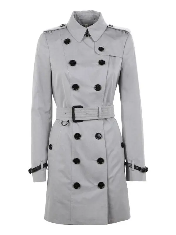 Burberry Double-breasted Trench Coat - Gray