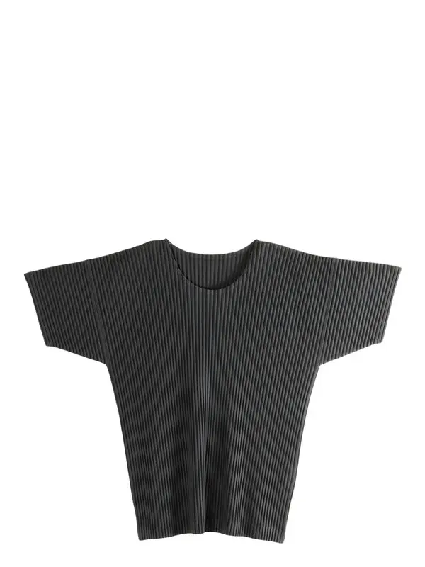 Issey Miyake Homme Plissé Basic Pleated T-shirt - Black