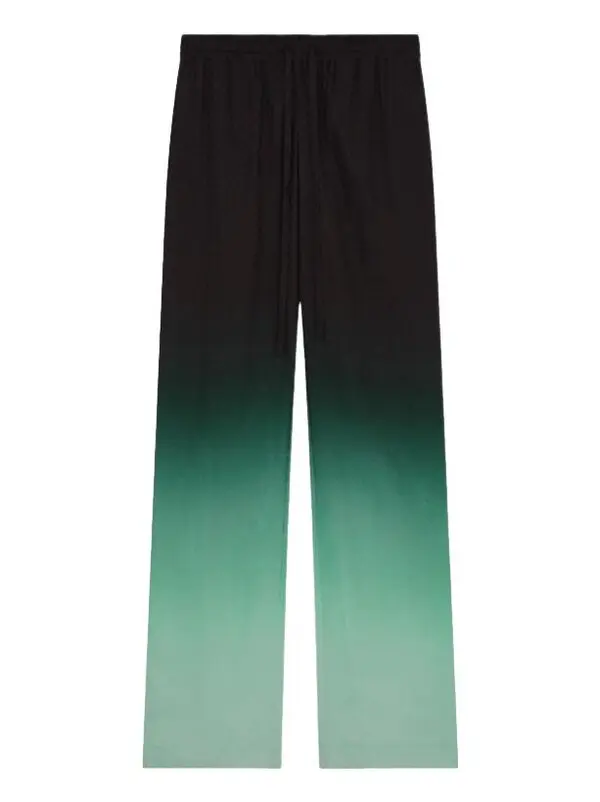 Casablanca Gradient Ping Pong Jacquard Silk Trousers - Green