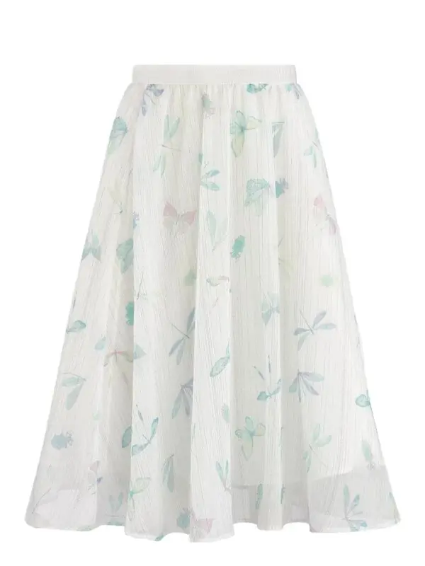 Dior Mid-waisted Skirt With Metallic Embroidery - Ivory