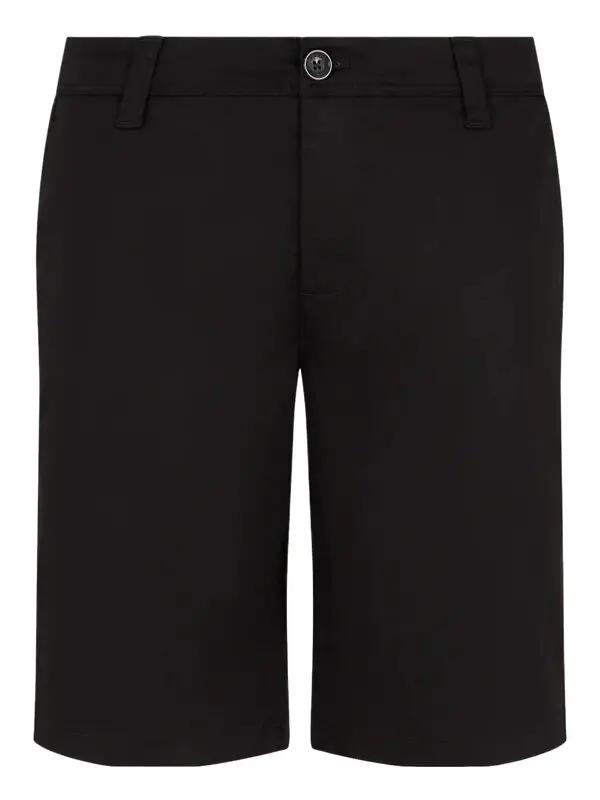 Armani Exchange Logo-plaque Shorts - Black