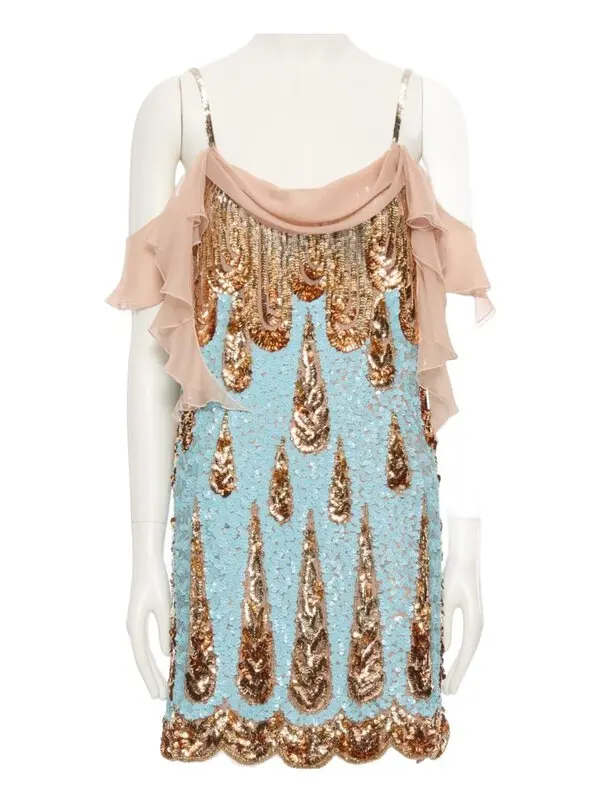 Valentino Garavani Embellished Halter Neck Dress - Multicolor