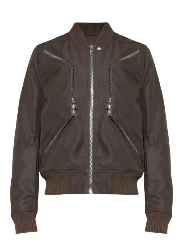 Rick Owens Long-sleeved Zip-up Bomber Jacket - Black