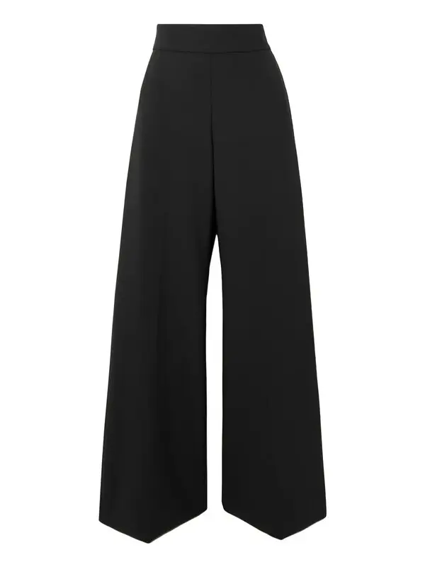 Carolina Herrera Wool Blend Wide-leg Trousers - Black