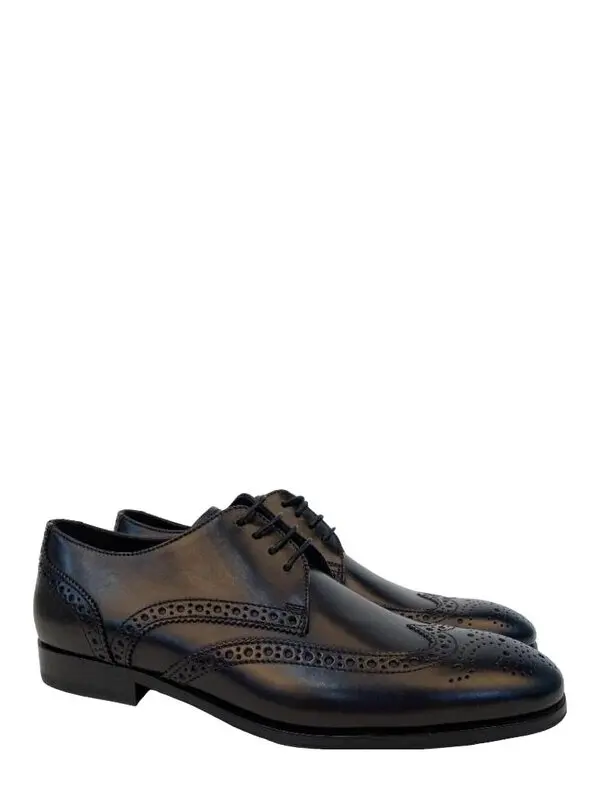 Giorgio Armani Wing Tip Brogues - Black