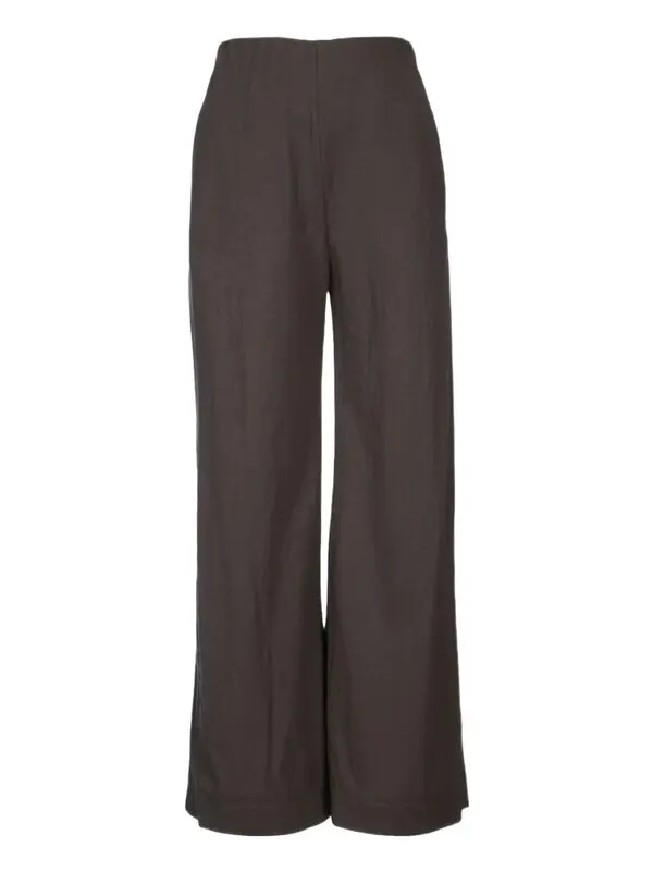 Harris Wharf London Flared Wide-leg Trousers - Black