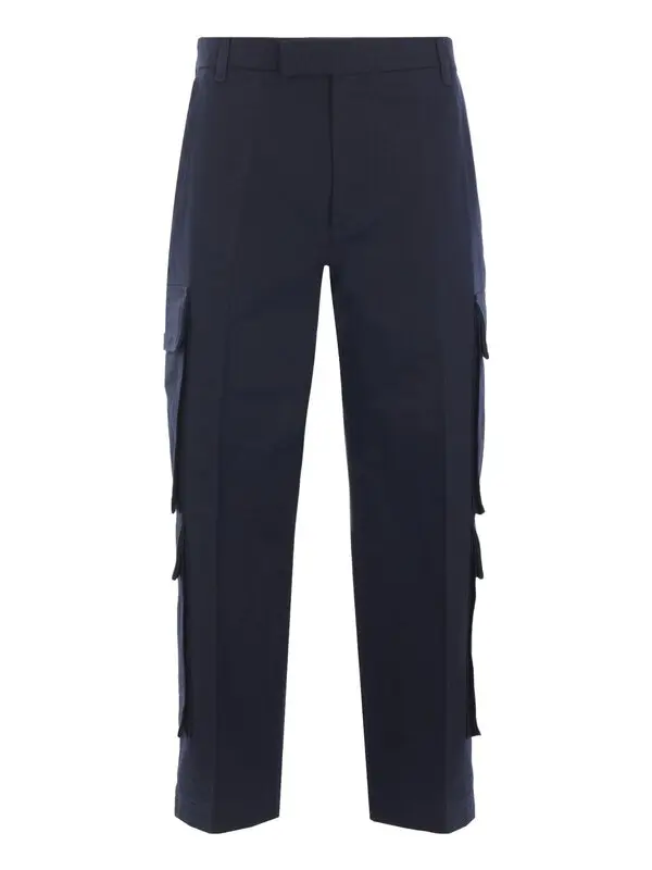 Thom Browne Multi-pocket Cotton Cargo Trousers - Navy Blue