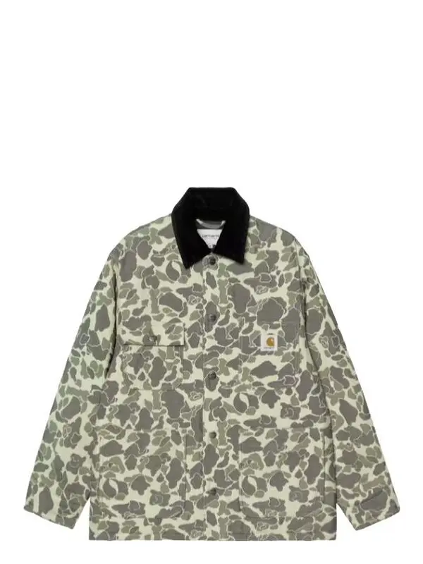 Carhartt Work In Progress Tapestry Chore Coat - Camouflage Duck Jacquard, Green/tobacco Color