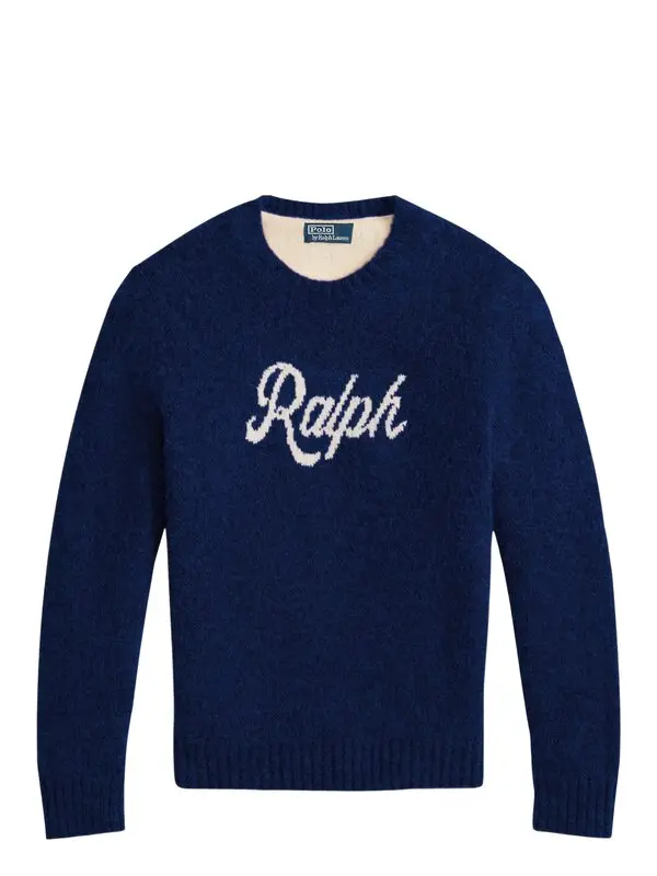 Polo Ralph Lauren Ralph" Logo Crewneck Sweater - Navy