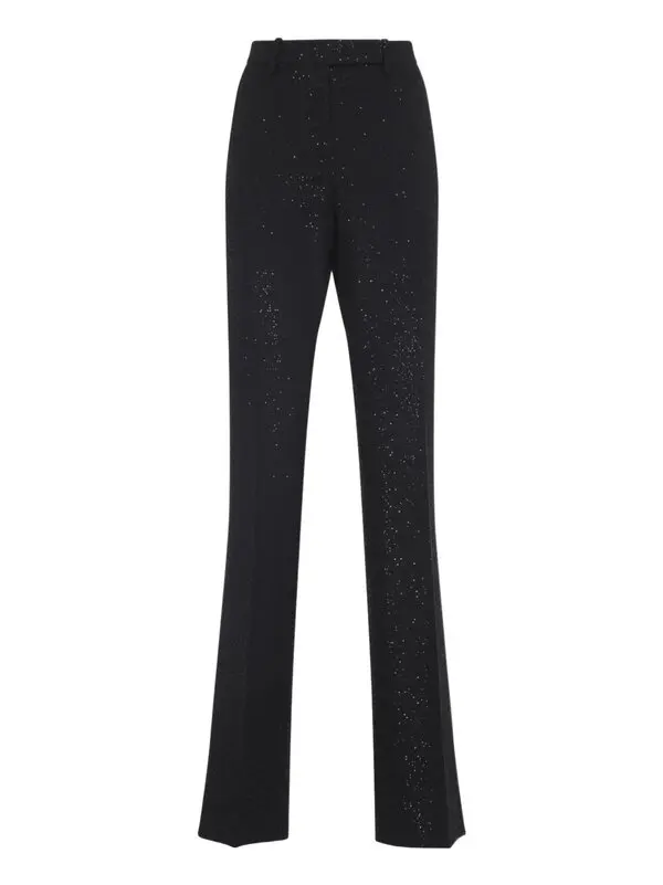 TOM FORD Sequined Tailored Straight Leg Trousers - Black