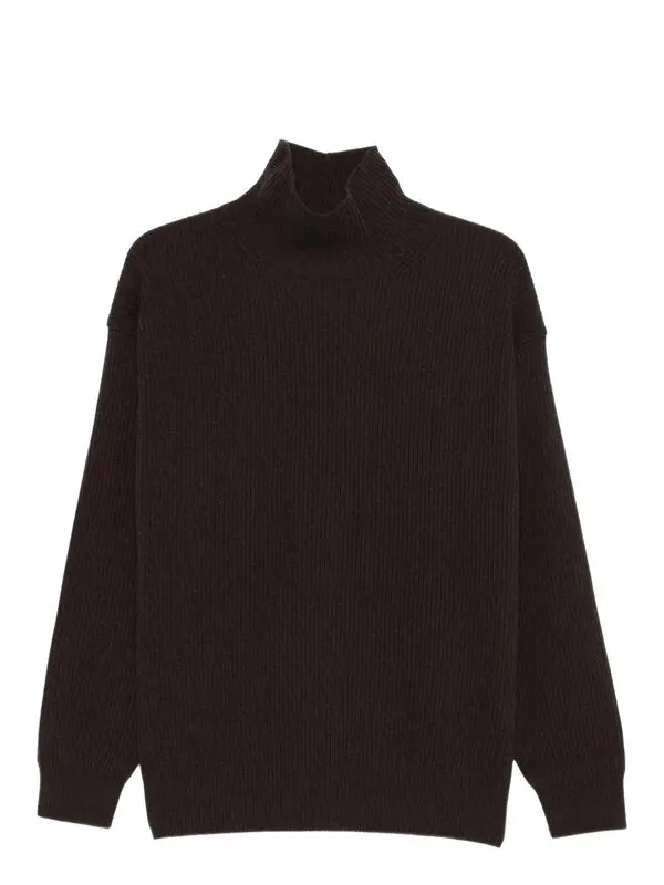 Auralee High Neck Ribbed Knitwear - Topbrown