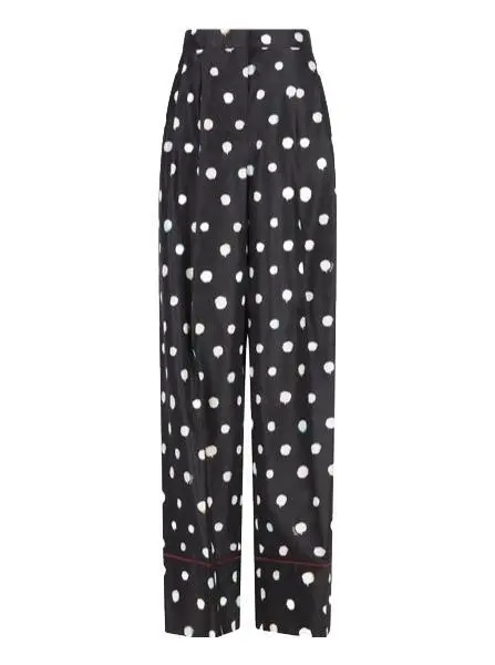 Fendi Polka Dot Print Tailored Pants - Black