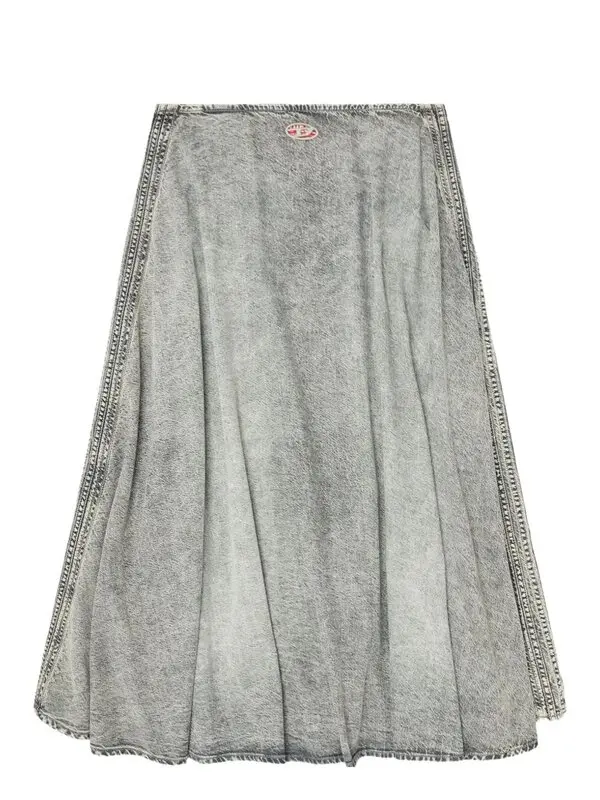 DIESEL® De-annie S2 Denim Midi Skirt - Grey