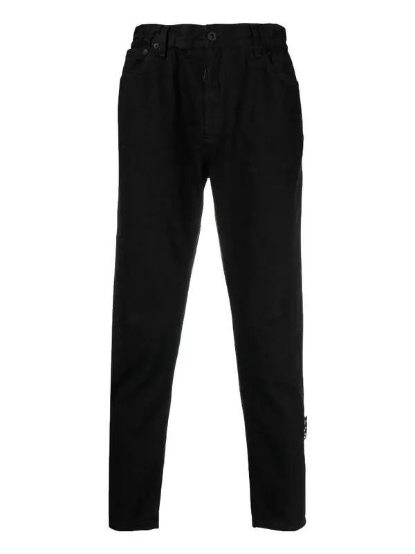 Off-White Belted Straight-leg Jeans - Black