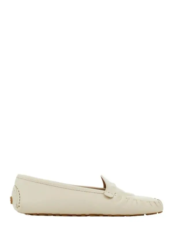 FERRAGAMO Gancini Driver Loafer - Mascarpone Cheese