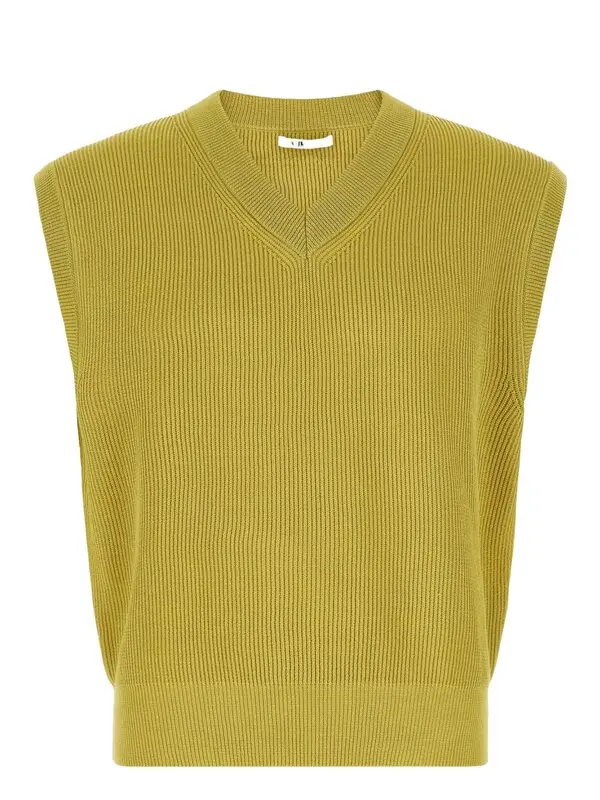 Auralee Rib-knit Vest - Yellow