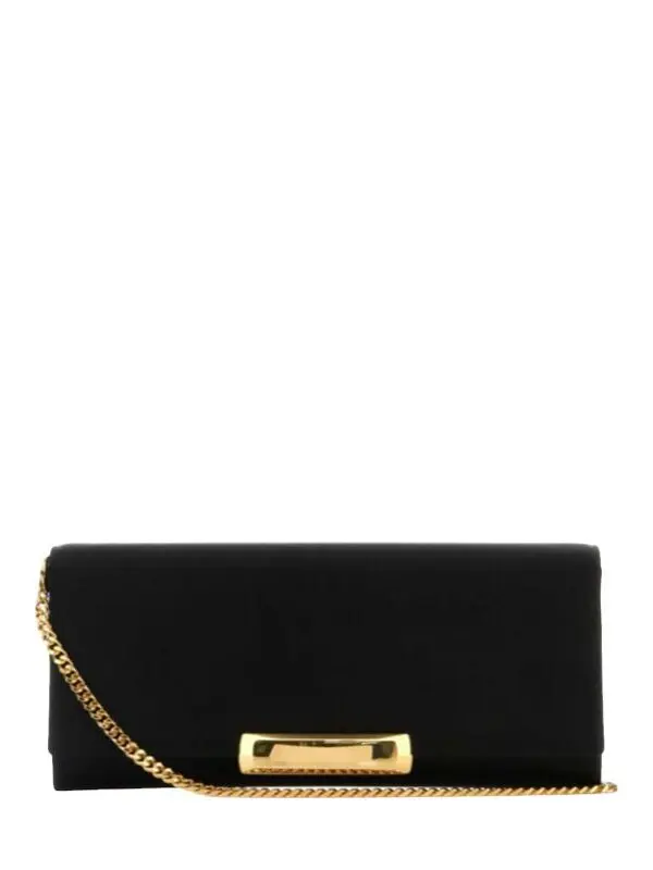TOM FORD Satin Bar Clutch Bag With Chain Strap - Brown