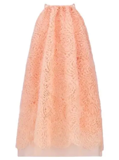 Dior Flared Dress With Pearlescent Buttons - Pink