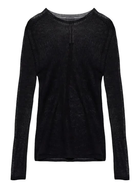 Rick Owens Long-sleeved Crewneck Jumper - Black