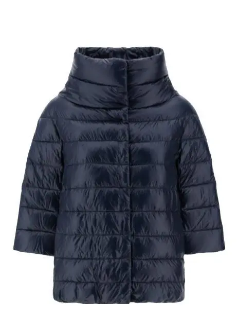 Herno Padded Jacket With Stand Collar - Black