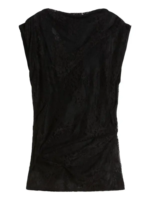 Sportmax Lace Sleeveless Top - Black