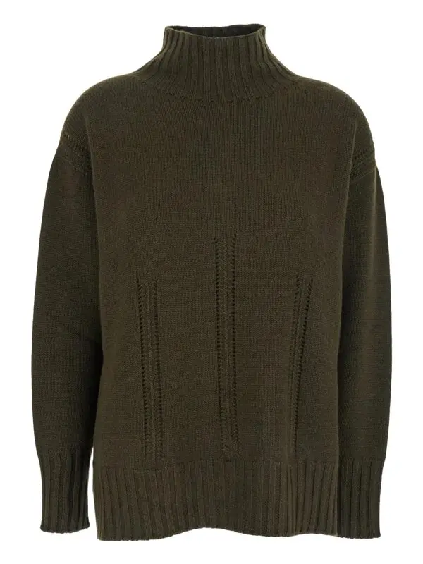 TOM FORD Mock Neck Knitted Jumper - Green