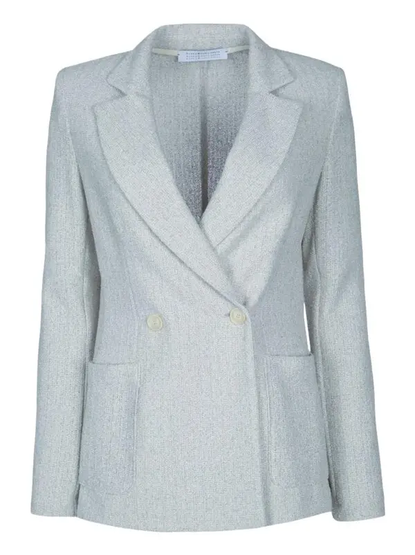 Harris Wharf London Double-breasted Blazer - Gray