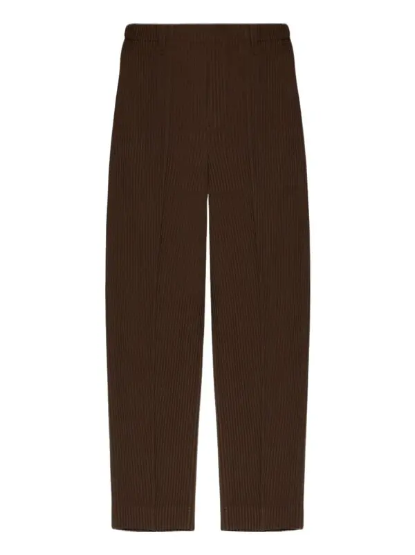 Issey Miyake Homme Plissé Pleated Trousers - Brown