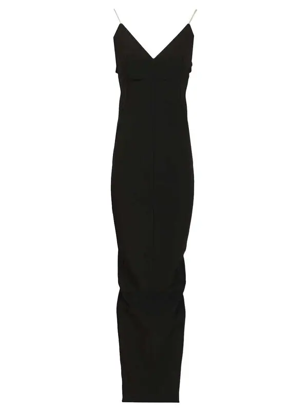 Rick Owens V-neck Strappy Maxi Dress - Black