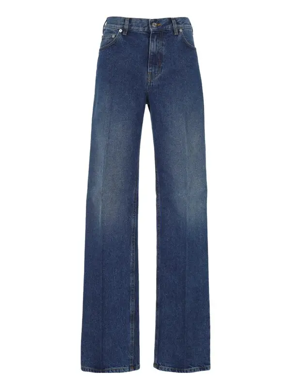 MUGLER High-rise Wide-leg Jeans - Blue