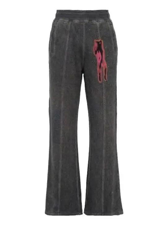 DIESEL® Embellished Wide-leg Trousers - Black