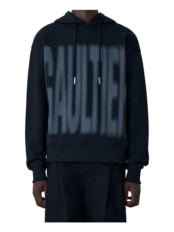 JEAN PAUL GAULTIER Hooded Sweatshirt With Logo Graphic - Black