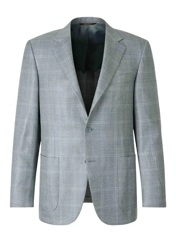 Canali American Straight Plaid Blazer - Gray